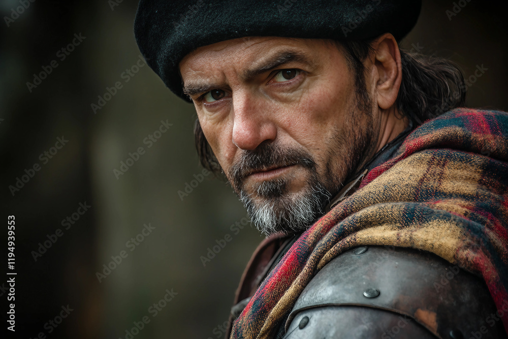 Authentic Scottish person Piper in Traditional Attire, Generative AI ...