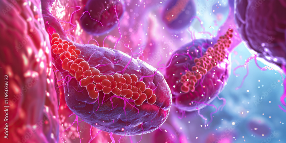 Microscopic Illustration of Toxoplasma gondii Tachyzoites Stock ...