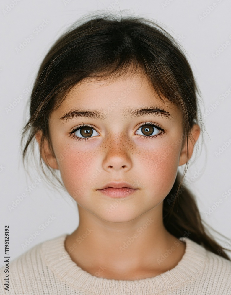 ID Photo for Passport : Australian young girl 4 Stock Photo | Adobe Stock