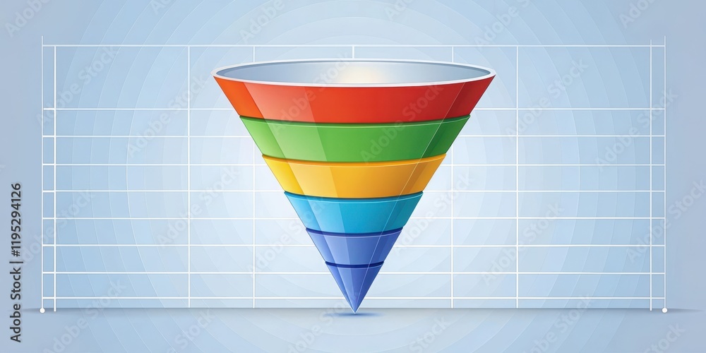 Infographic funnel diagram with steps and metrics for business growth ...