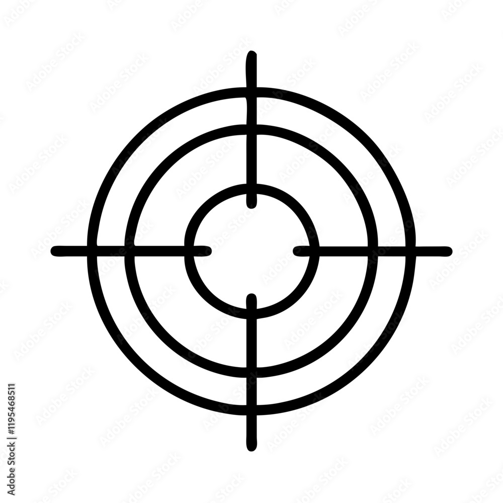 Vector de Stock fps crosshair icon, fps crosshair line art - simple ...