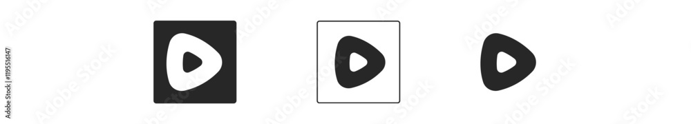 Minimalist Rumble logo icons in gray. Flat vector designs of Rumble ...
