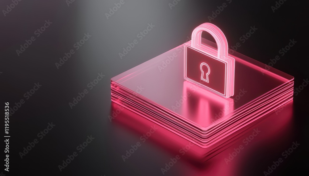 Conceptual representation of multi-factor authentication visualized as glowing layers of ...