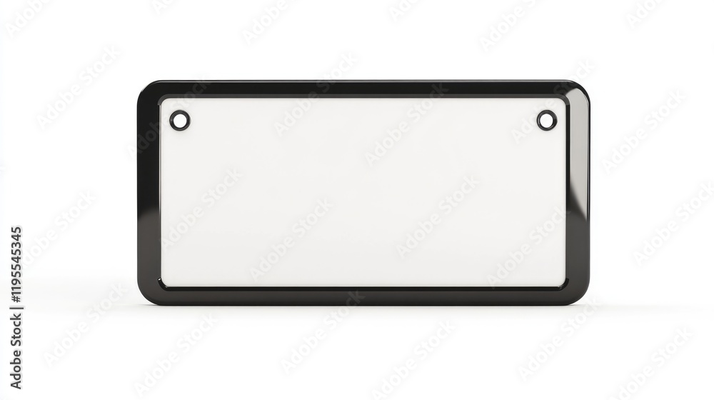 Blank License Plate Design. Isolated Mockup for Vehicle Registration in ...