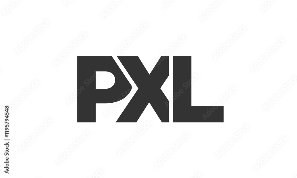 PXL logo design template with strong and modern bold text. Initial ...