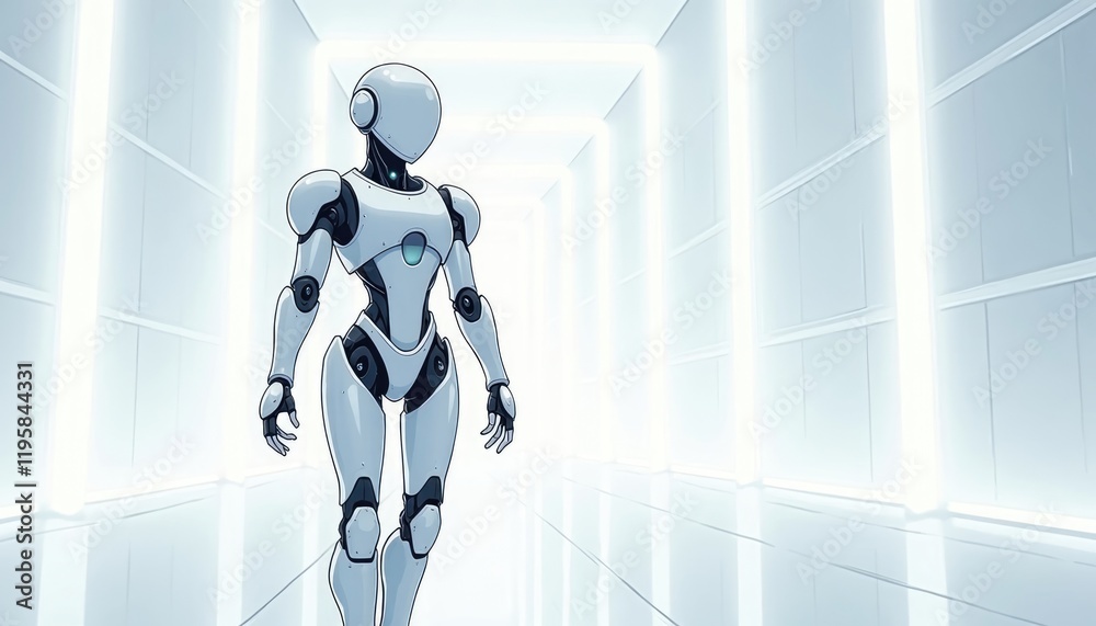 4K HD Wallpaper of A high-tech anime robot with a white, sleek design ...