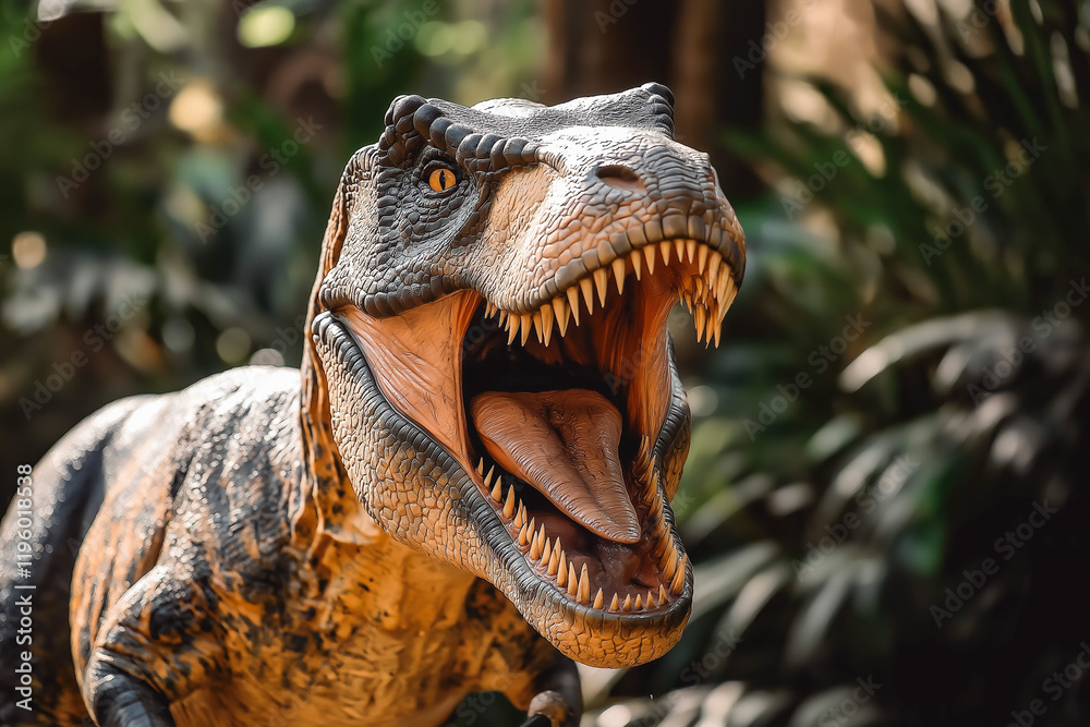 tyrannosaurus rex dinosaur raptor angry. Extinct animals Stock Photo ...