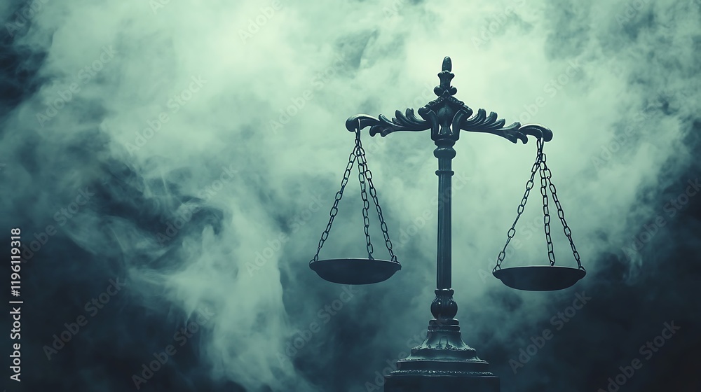 Scales of Justice: A Symbol of Law and Balance Stock Illustration ...