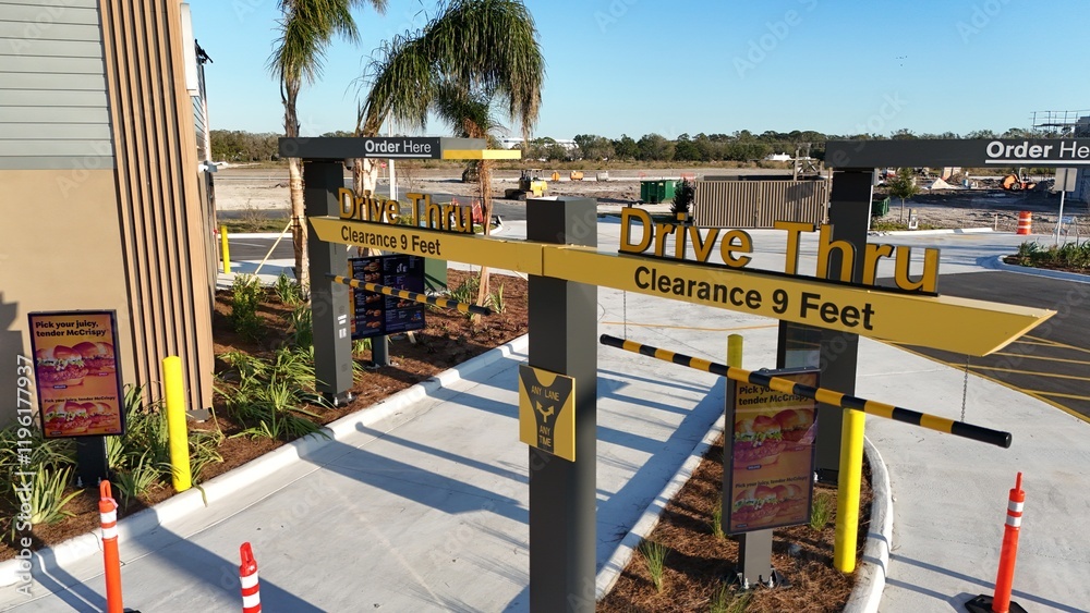 McDonalds drive thru line Stock Photo | Adobe Stock