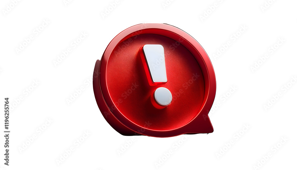 3d red danger attention bell or emergency notifications alert on rescue ...