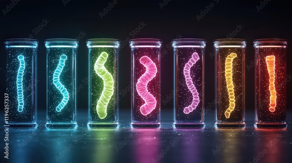 Digestive system glowing with stool at various stages of health Stock ...