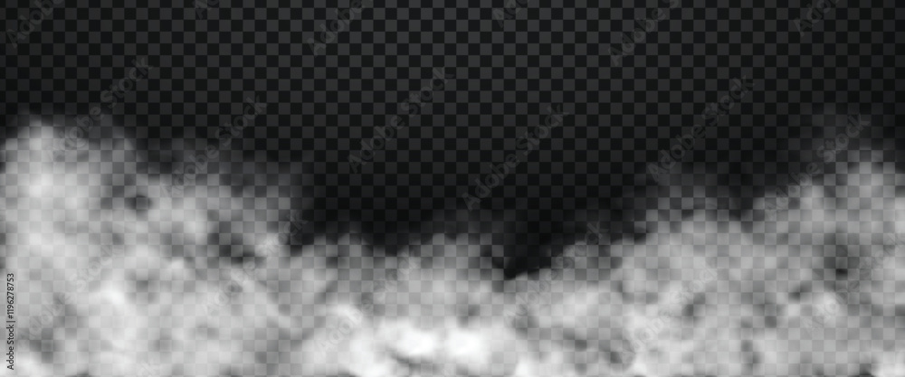 Smokes or cloud effect isolated on a transparent background.puff of ...