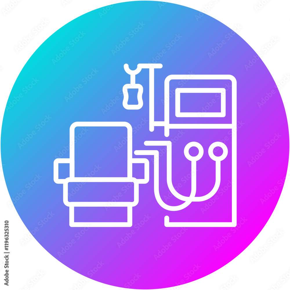 Kidney Dialysis Machine Icon Stock Vector | Adobe Stock