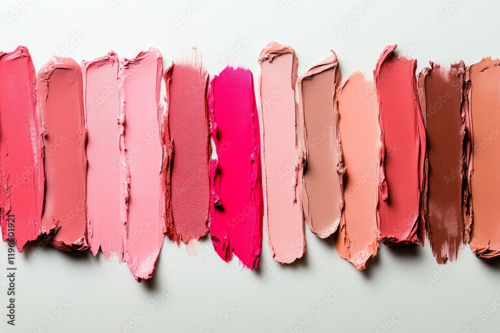 Image of Big amount of fresh lipstick smears of different colors ...