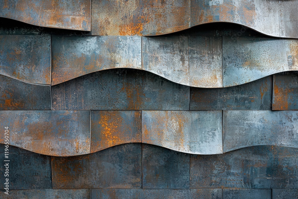 Exterior architecture details cladding curve metal tiles wall modern ...