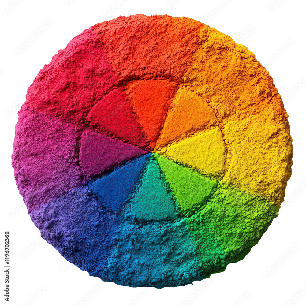 Colorful powder color wheel transparent background art supplies studio ...