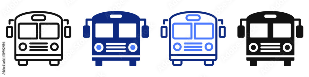 Vector icon or logo of school bus related to school and university ...
