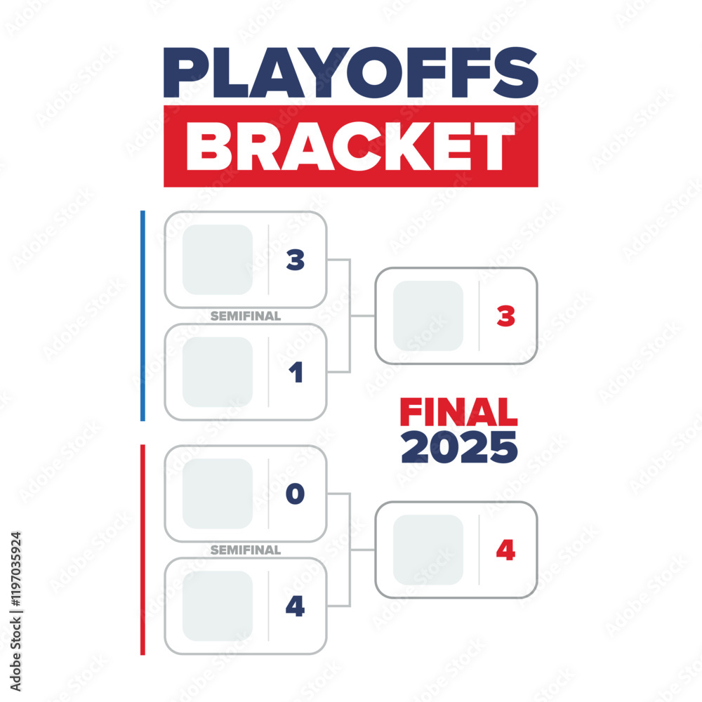 Playoffs bracket. Playoffs grid. Sport tournament bracket. Game and ...