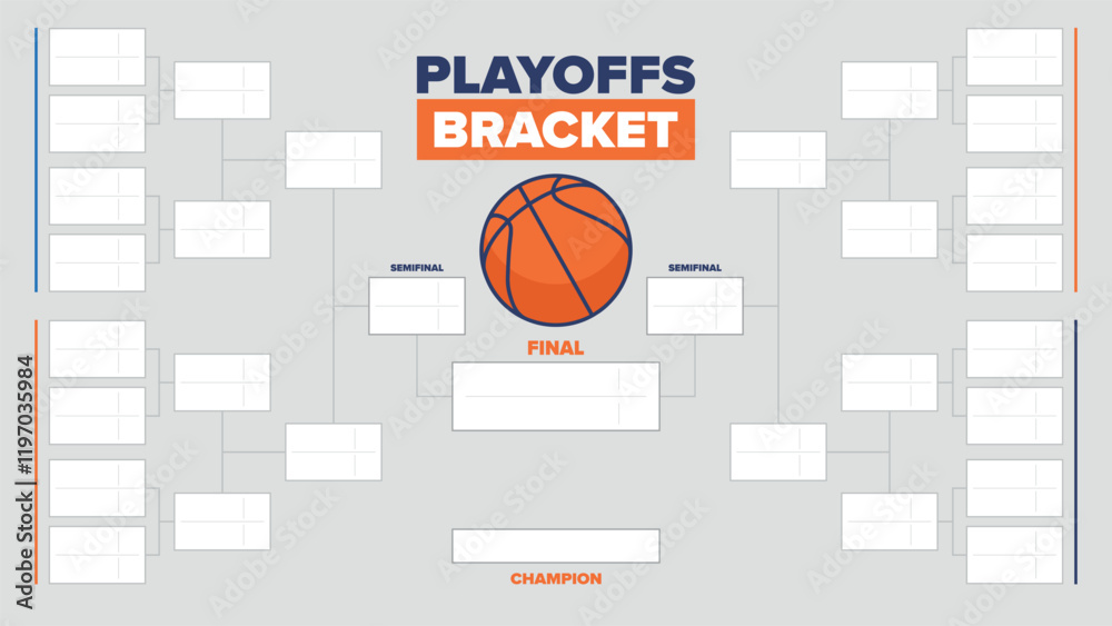 Playoffs bracket. Playoffs grid. Sport tournament bracket. Game and ...