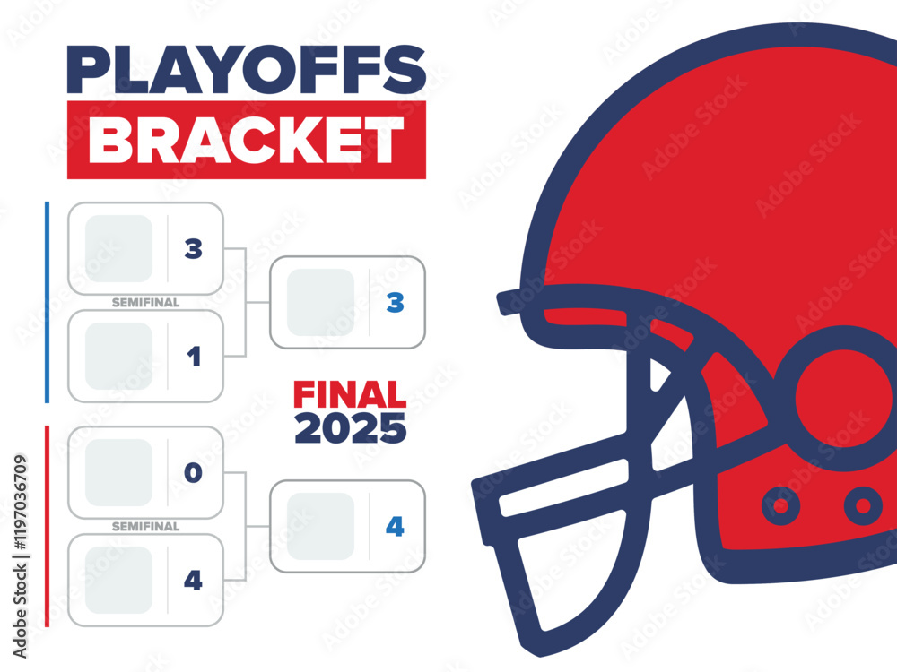 Playoffs bracket. Playoffs grid. Sport tournament bracket. Game and ...