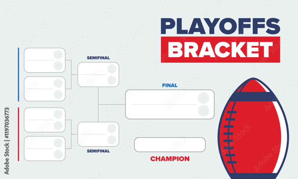 Playoffs bracket. Playoffs grid. Sport tournament bracket. Game and ...