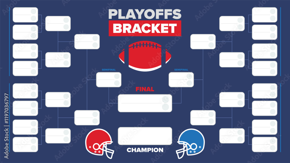 Playoffs bracket. Playoffs grid. Sport tournament bracket. Game and ...