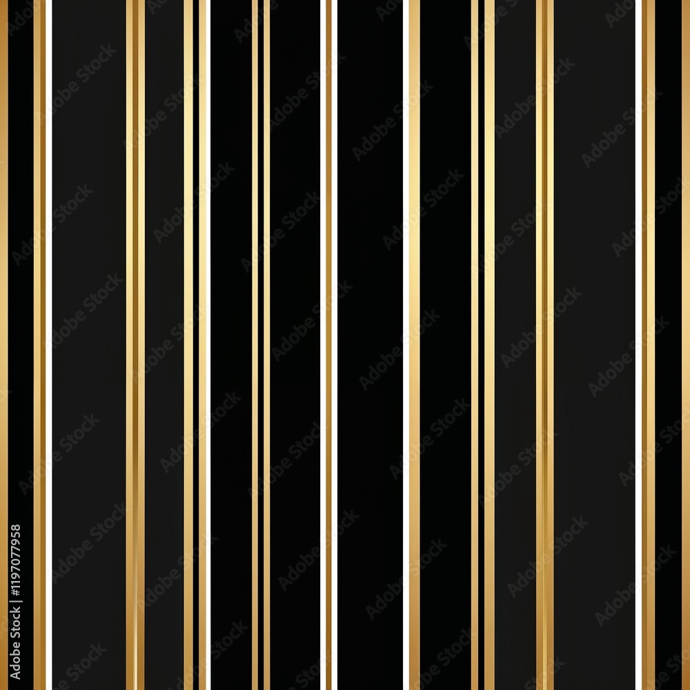 Bold black stripes framed by golden accents for a chic contemporary ...