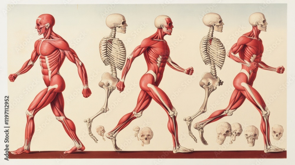 Ilustración de Stock Anatomical Illustration of Human Muscles and ...