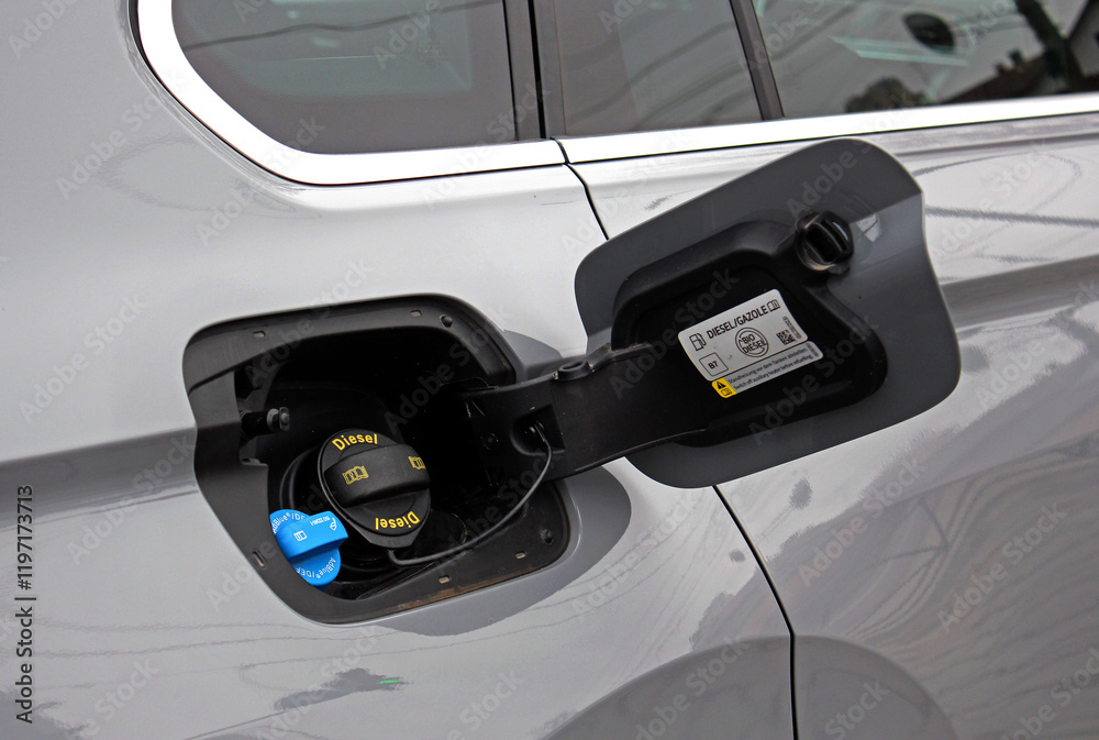 Vinnytsia, Ukraine; December 4, 2024. Grey Volkswagen Tiguan Tank Hatch ...