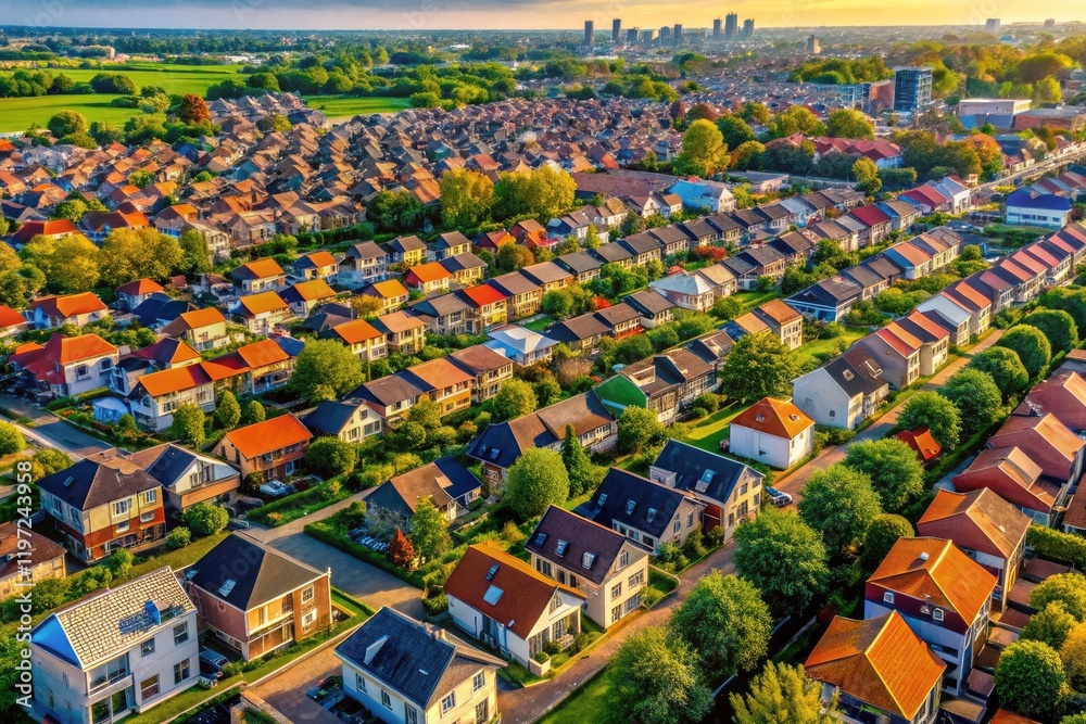 Overpopulation's stark reality: urban sprawl suffocates, a minimalist ...