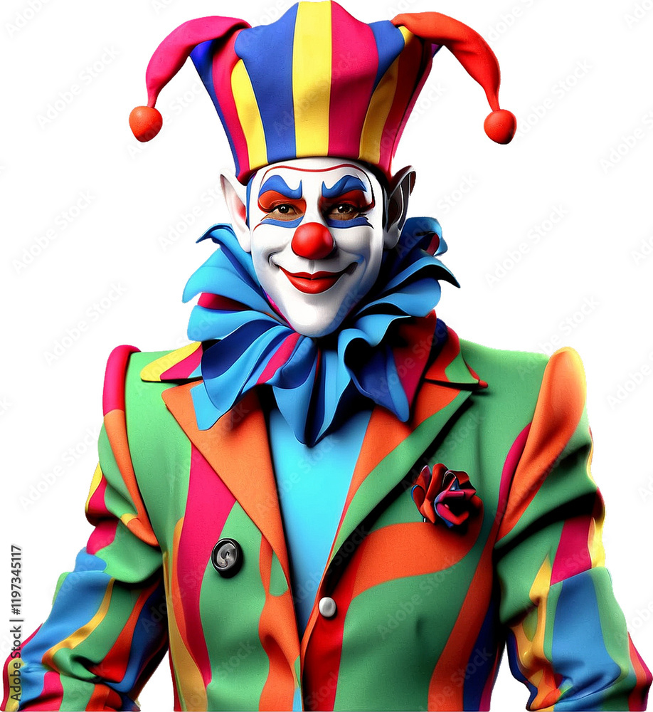 April Fool's Day Jesters Jester outfit stripes bold contrasting shades ...