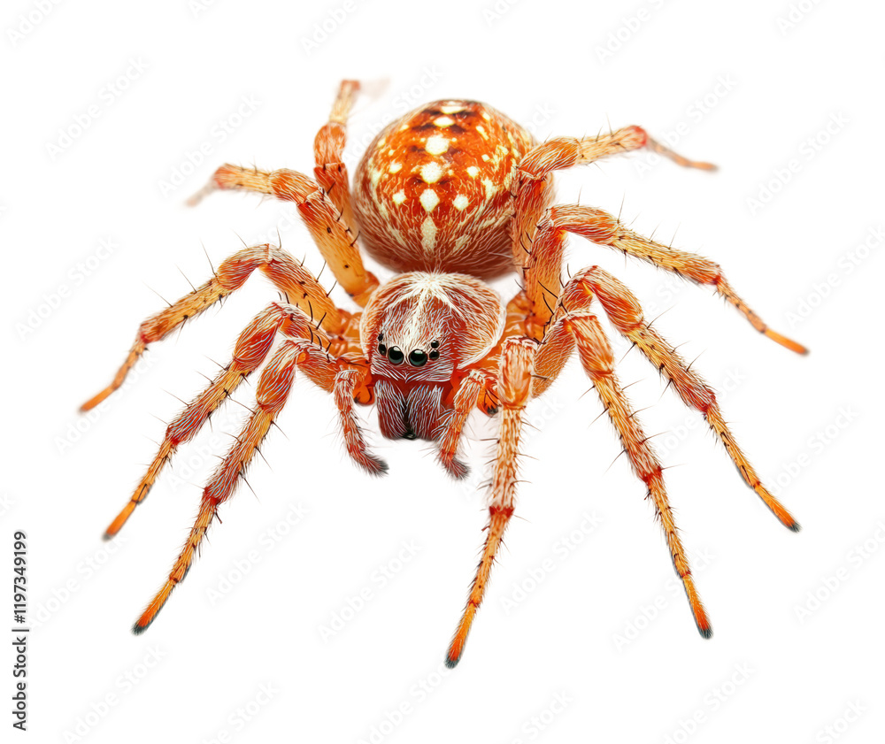 High fidelity spider web cutout on nature close-up view concept ...