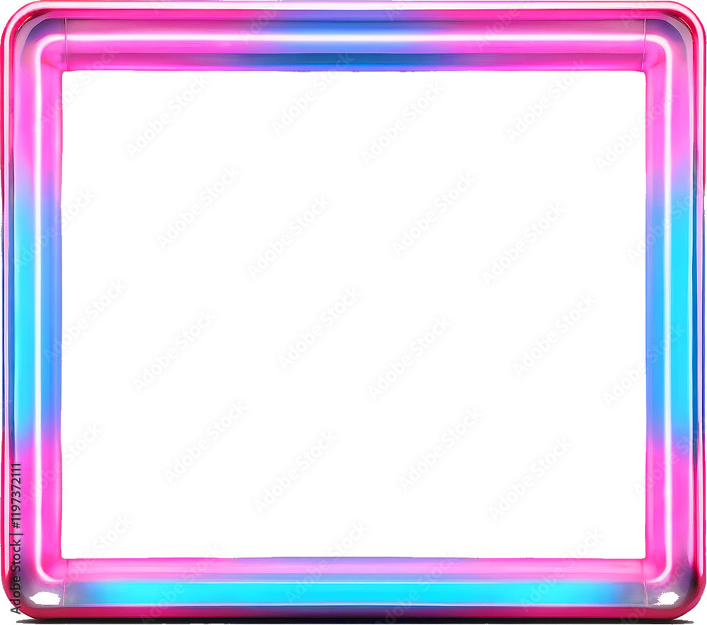Neon Frame Borders Neon frame border shimmering reflective elements ...