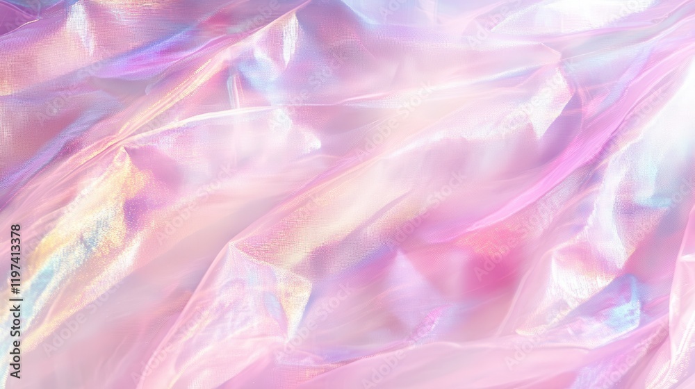 Iridescent Pastel Pink Fabric Texture Background Shimmering Sheer Drape ...
