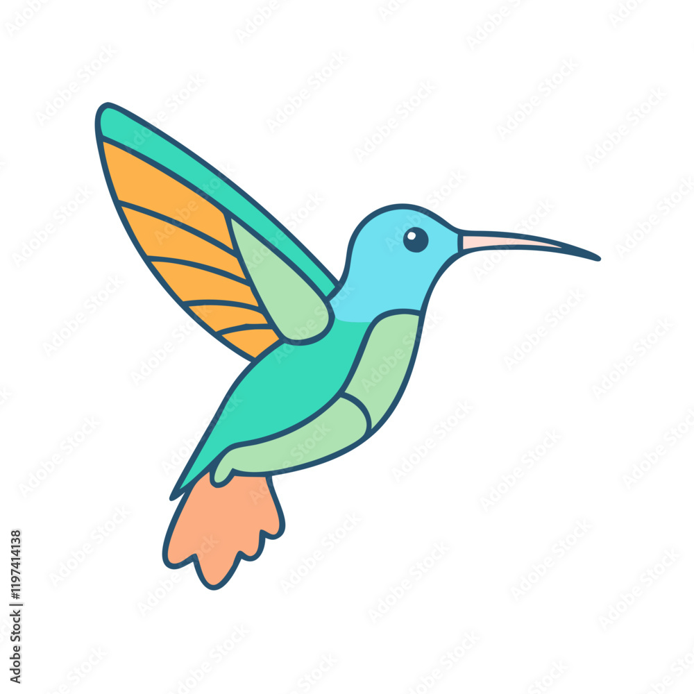 hummingbird icon, hummingbird vector illustration-simple illustration ...