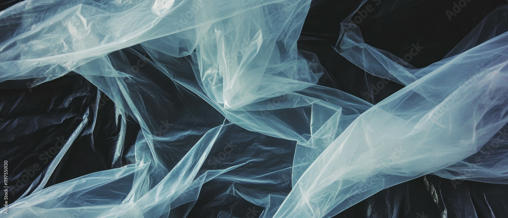 Overlay of transparent plastic texture creating subtle distortion in a ...