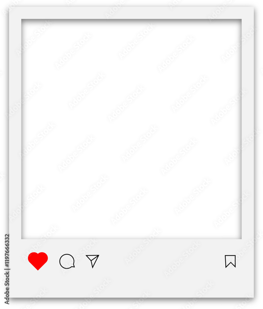 Instagram Square Post Frame with Transparent Background - Instagram ...