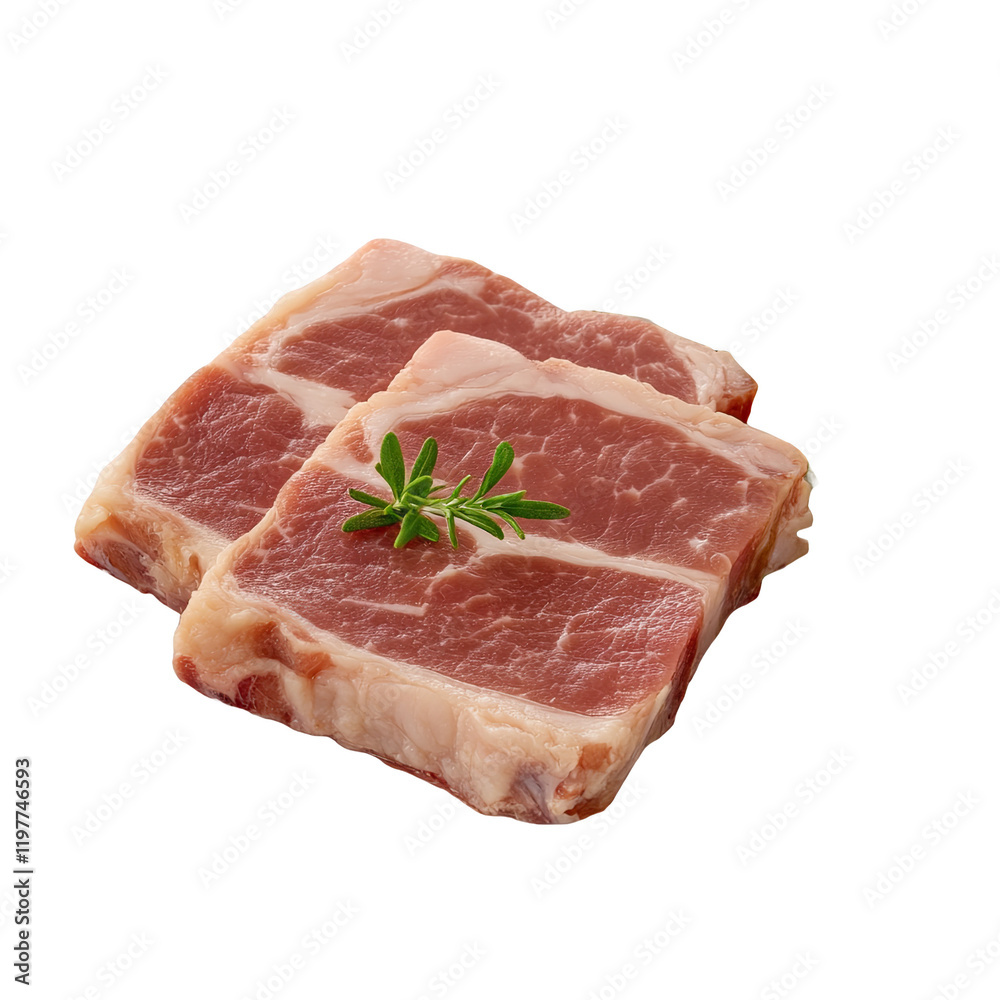 Pork meat raw chop fresh background pig steak white loin. Raw cutlet ...
