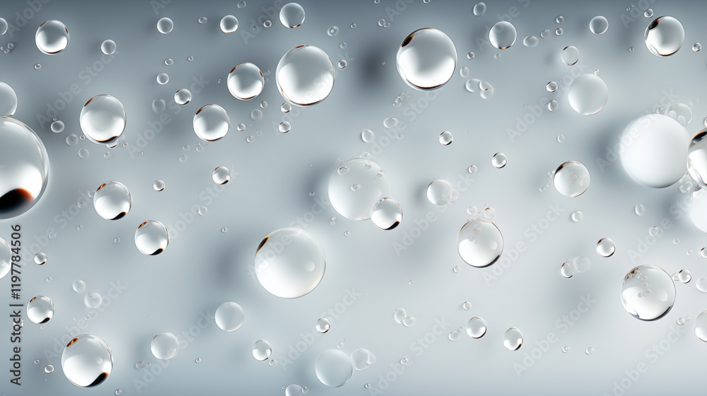 Rain transparent drops flow down the glass.Realistic wet condensation ...