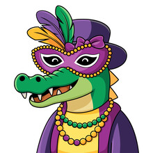 Mardi Gras Alligator Art Free Stock Photo - Public Domain Pictures