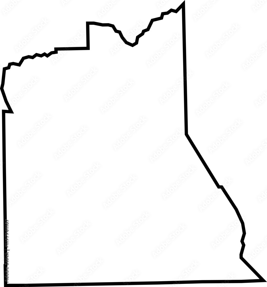 Outline Contour Printable Map of the Graham County/ Arizona/ United ...