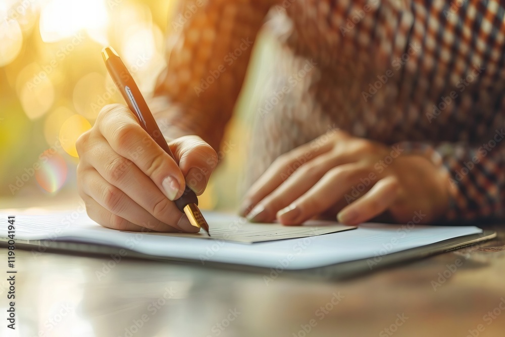 Creating a Payroll Compensation Cheque for Bank Deposit Stock Photo ...