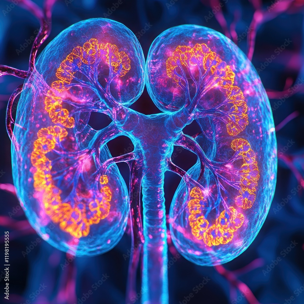 Human Kidney and Urinary System Anatomy for Urine Production Storage ...