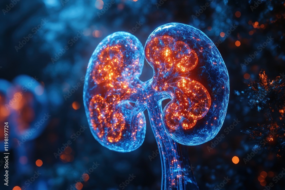 Anatomy of Human Urinary System Bacterial Infection UTI E coli Kidneys ...