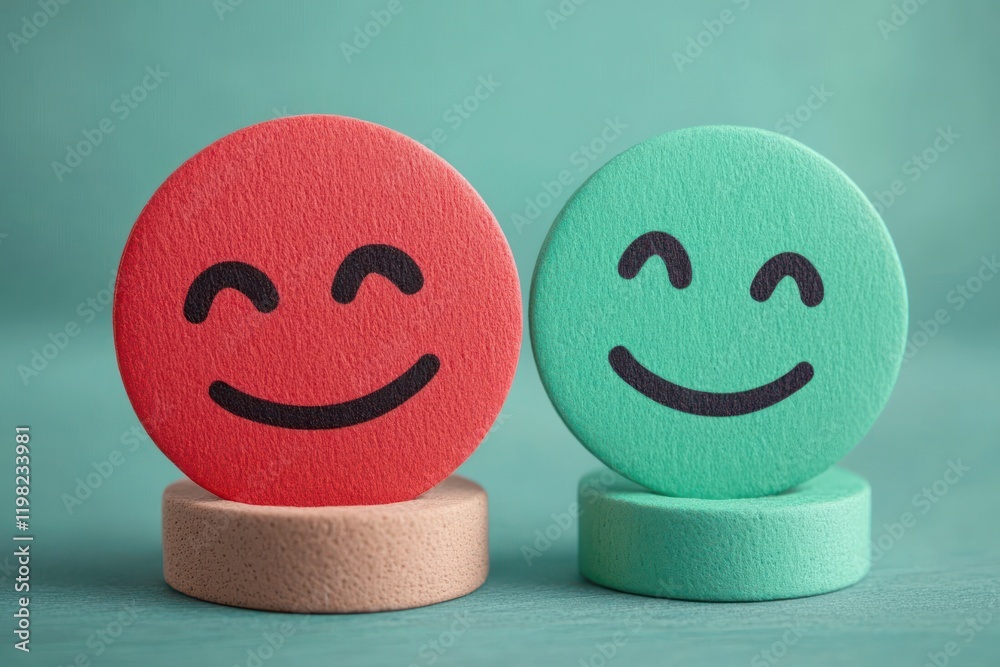 Emoticon Cards Depicting Happy and Sad Faces Mental Health Emotion ...