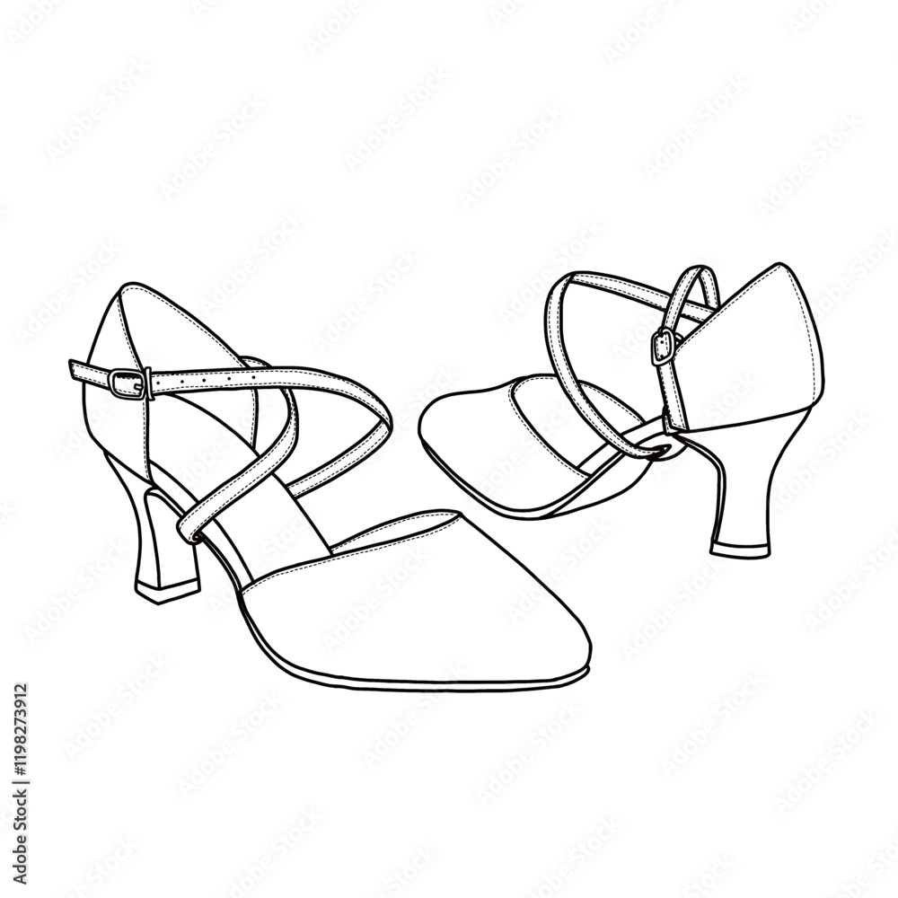 Women's ballroom shoes, latin and salsa dance shoes, tango dance shoe ...