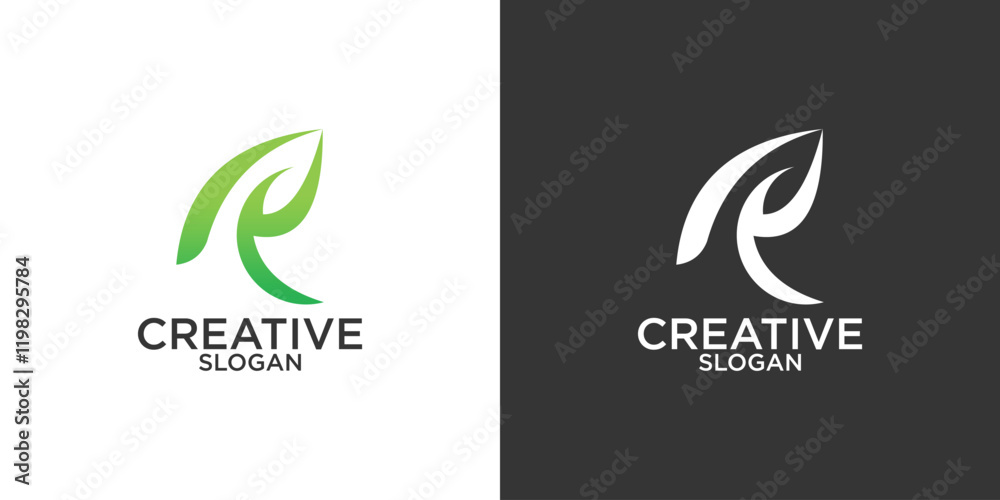 Premium monogram letter R initials logo. Universal symbol icon vector ...