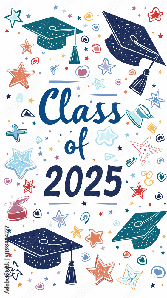 Celebrating the Class of 2025 with minimalist design featuring stars ...