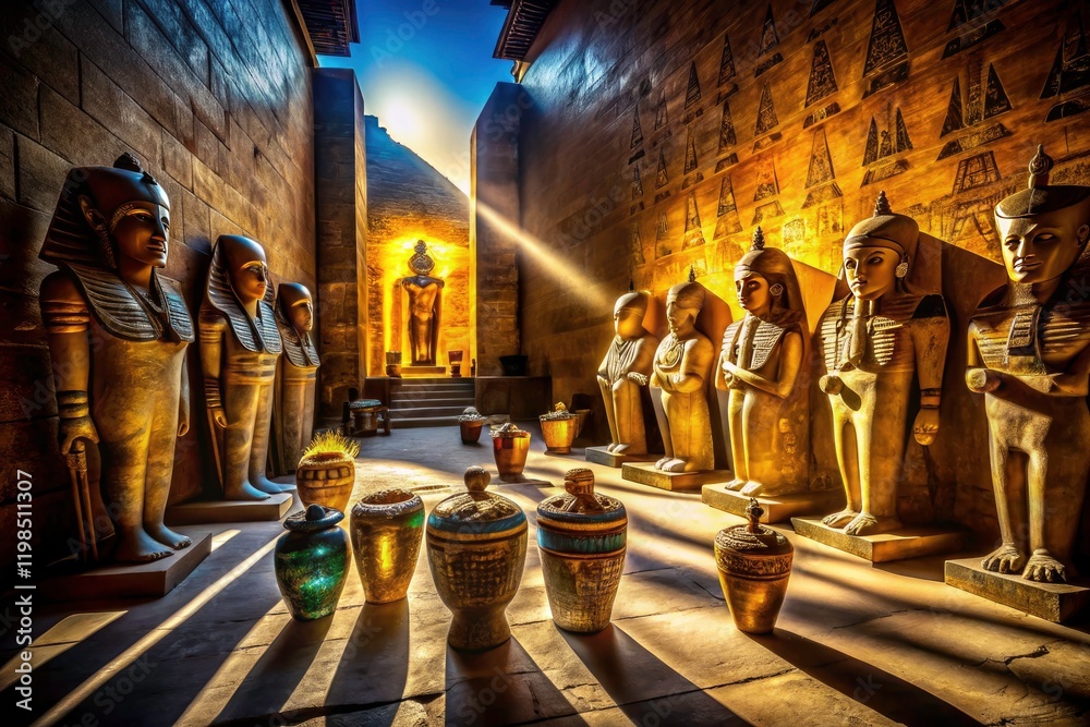 Silhouette photography captures an ancient Egyptian pyramid, hinting at ...