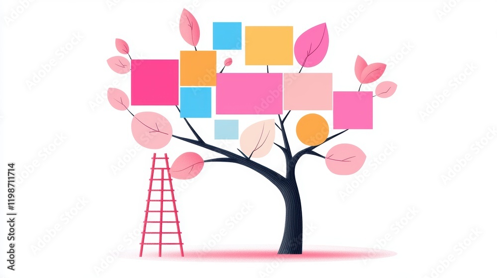 Flowcharts and Diagrams: An organizational chart with hierarchical ...